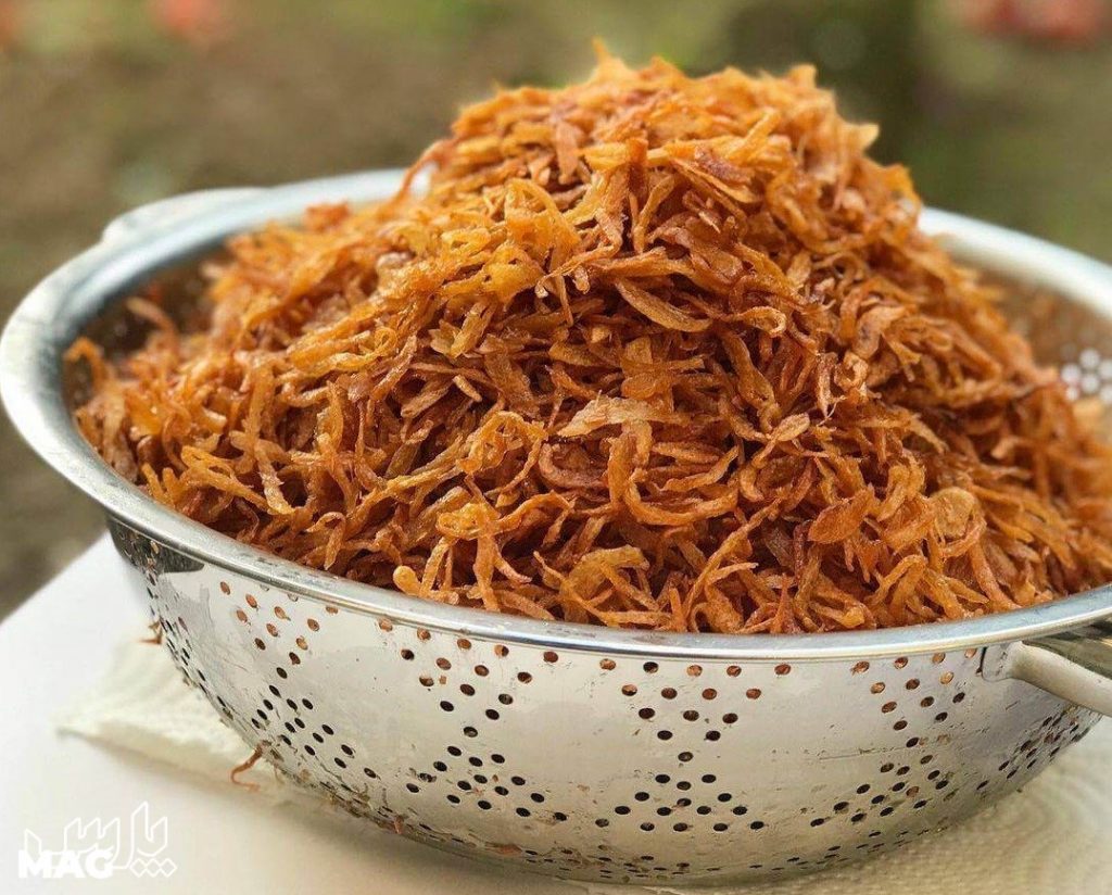 طرز تهیه پیاز داغ خشک مجلسی با روغن کم - پارس مگ